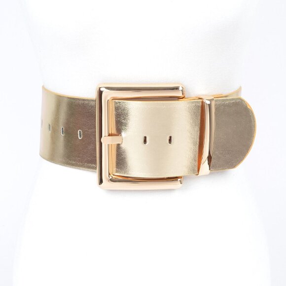 unbranded | Accessories | Bnwt Iconic Metallic Gold Color Wide Belt ...
